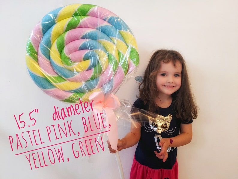 Pastel Lollipop Prop / Candy Land Prop / Fake Giant Lollipop ...