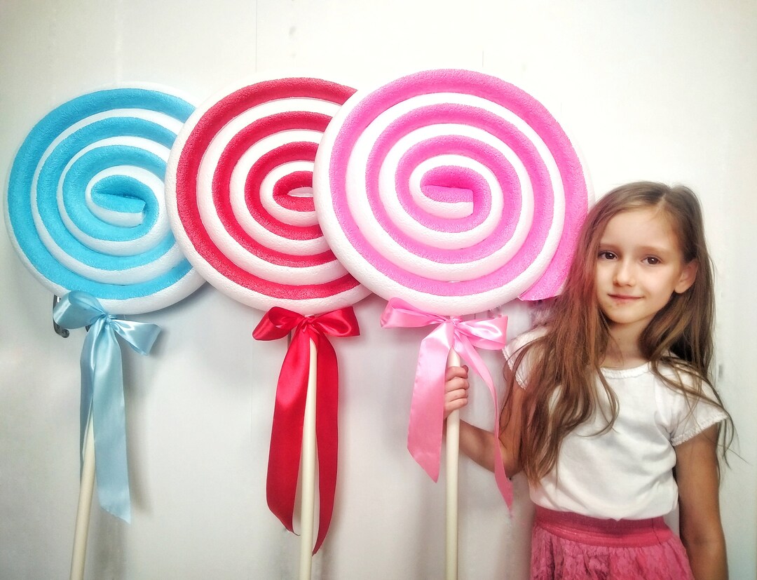 Giant Fake Lollipop Candy Land Prop Colorful Large - Etsy