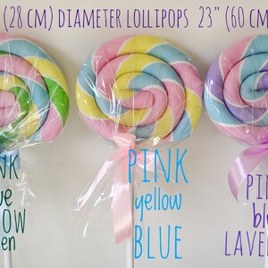 Pastel Lollipop Prop / Candy Land Prop / Fake Giant Lollipop ...