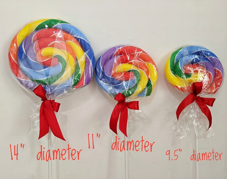 Giant Fake Lollipop Candyland Decorations Rainbow Lollipop Etsy