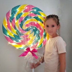 Lighted Lollipop Decoration / Candyland Decoration / Lighted Candy ...