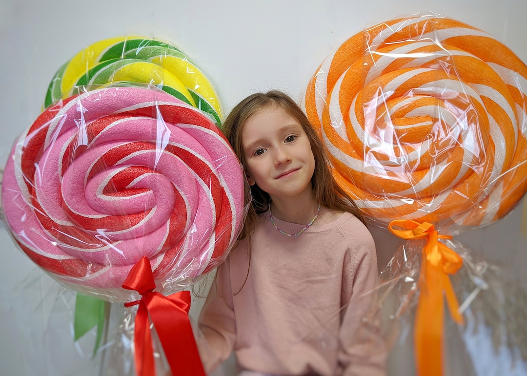 Giant Fake Lollipop - Candy Land Prop / Giant Lollipop Prop / Fake ...