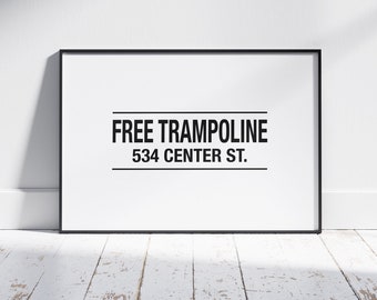 Trampoline Poster - Etsy
