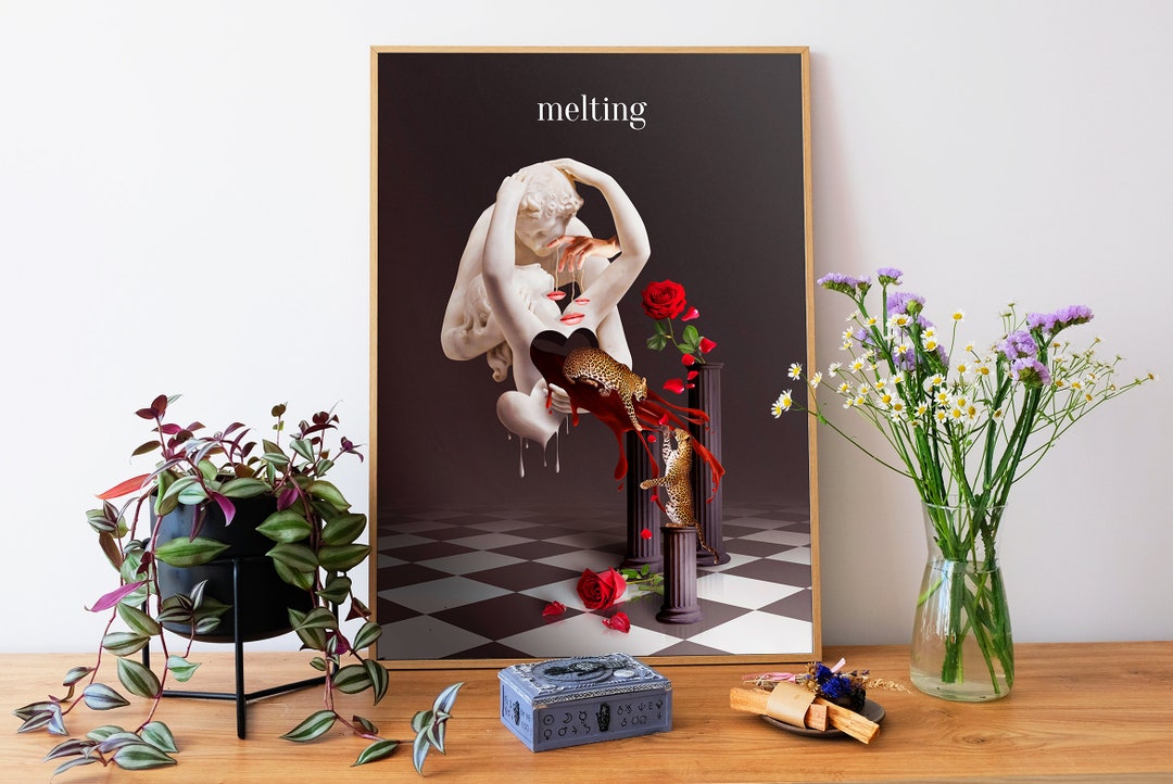 Melting | Collage Poster | Digital Collage Print | Surreal Art Print ...