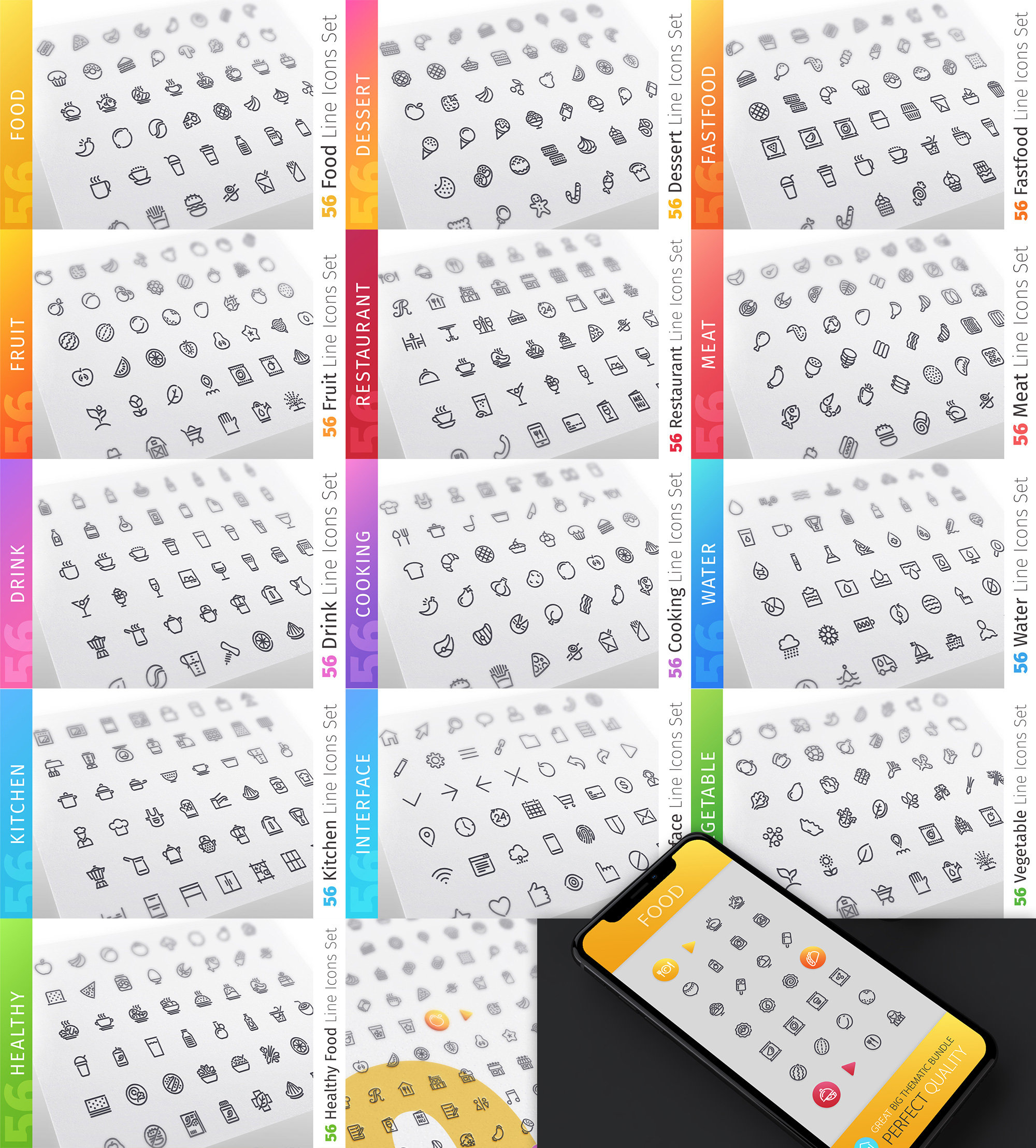 Food 800+ Line Icons Bundle - Etsy