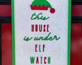 This House is Under Elf Watch Svg - Etsy