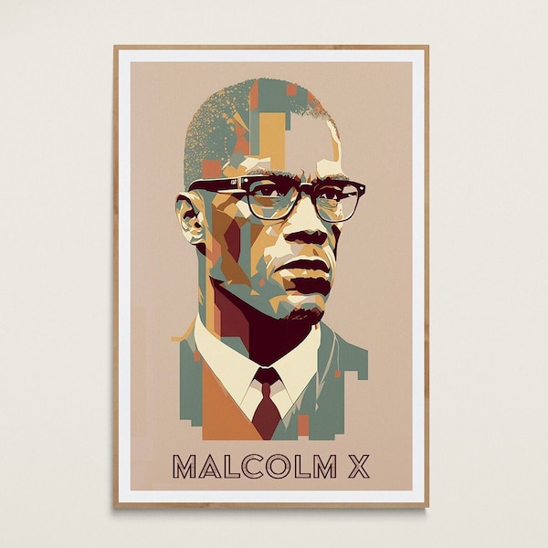Malcolm X Digital Poster - Etsy