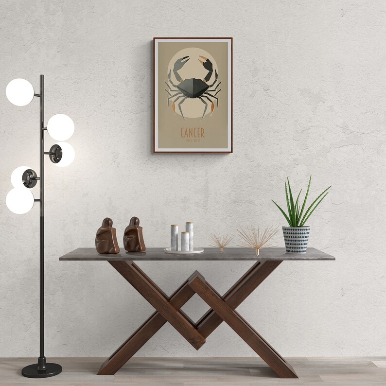 Cancer Zodiac Poster Star Sign Gift Cancer Digital Print Zodiac Wall ...