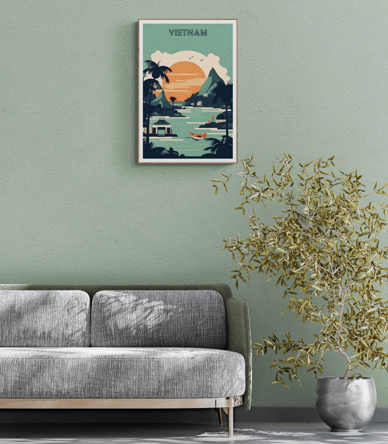 Vietnam Digital Print Vintage Wall Art Vietnam Wall Art Retro Wall Art ...