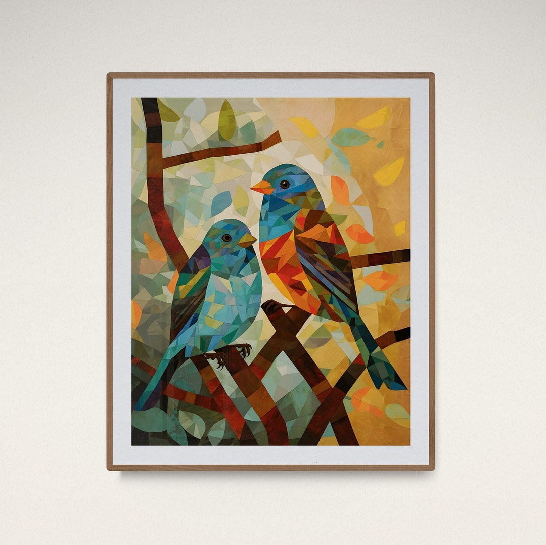 Colorful Birds Print Colorful Modern Print Birds Wall Art Printable ...
