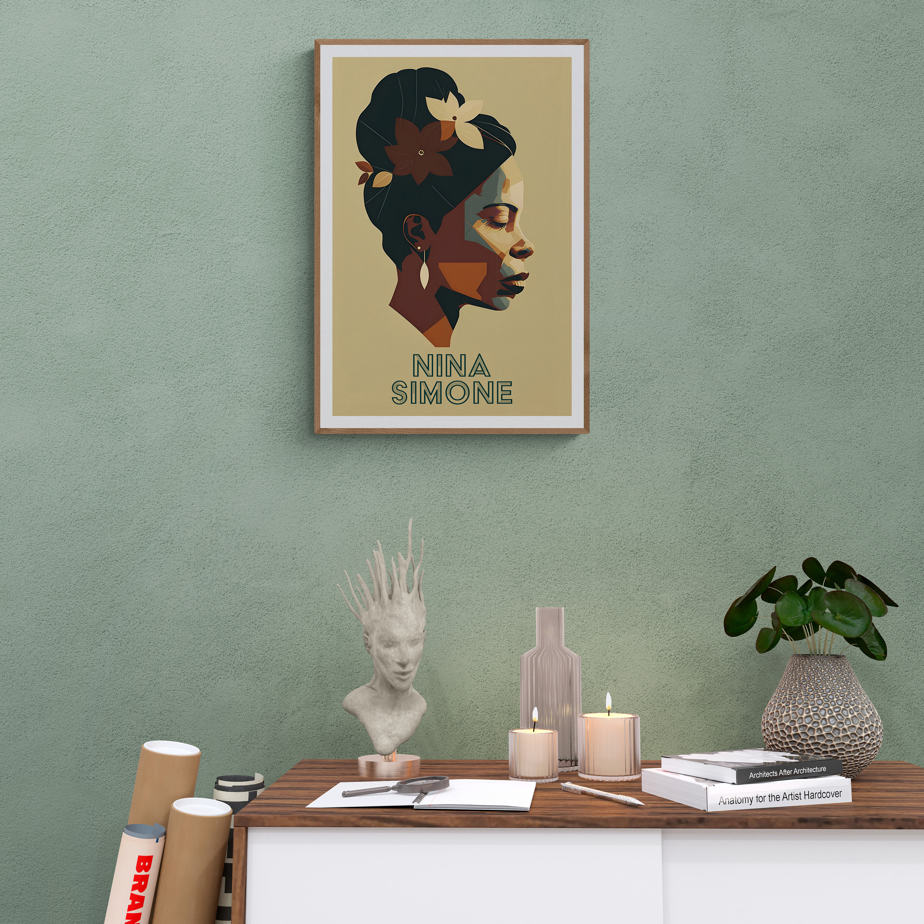 Nina Simone Art Print Vintage Wall Art Jazz Singer Print Retro Music ...