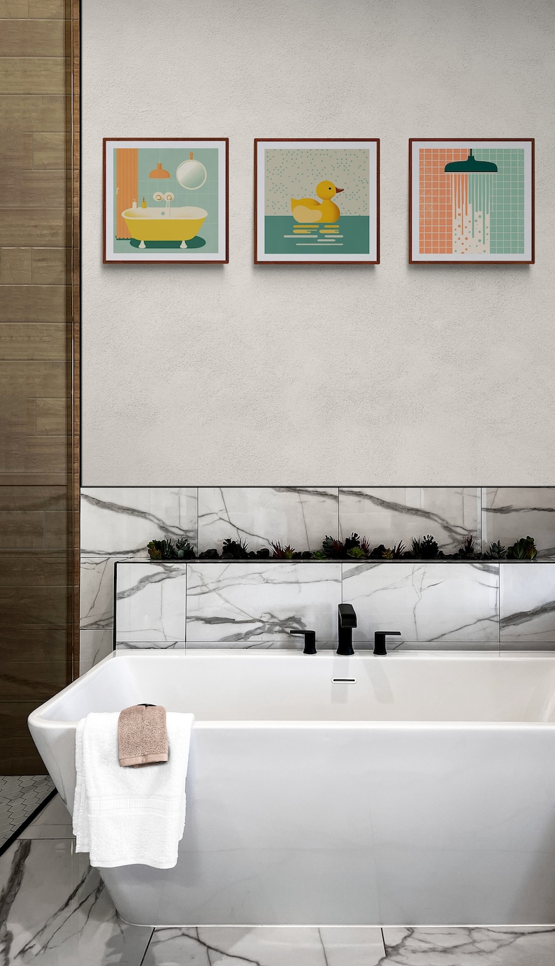 Set of 3 Bathroom Prints Bathroom Wall Decor Instant Download Wall Art ...