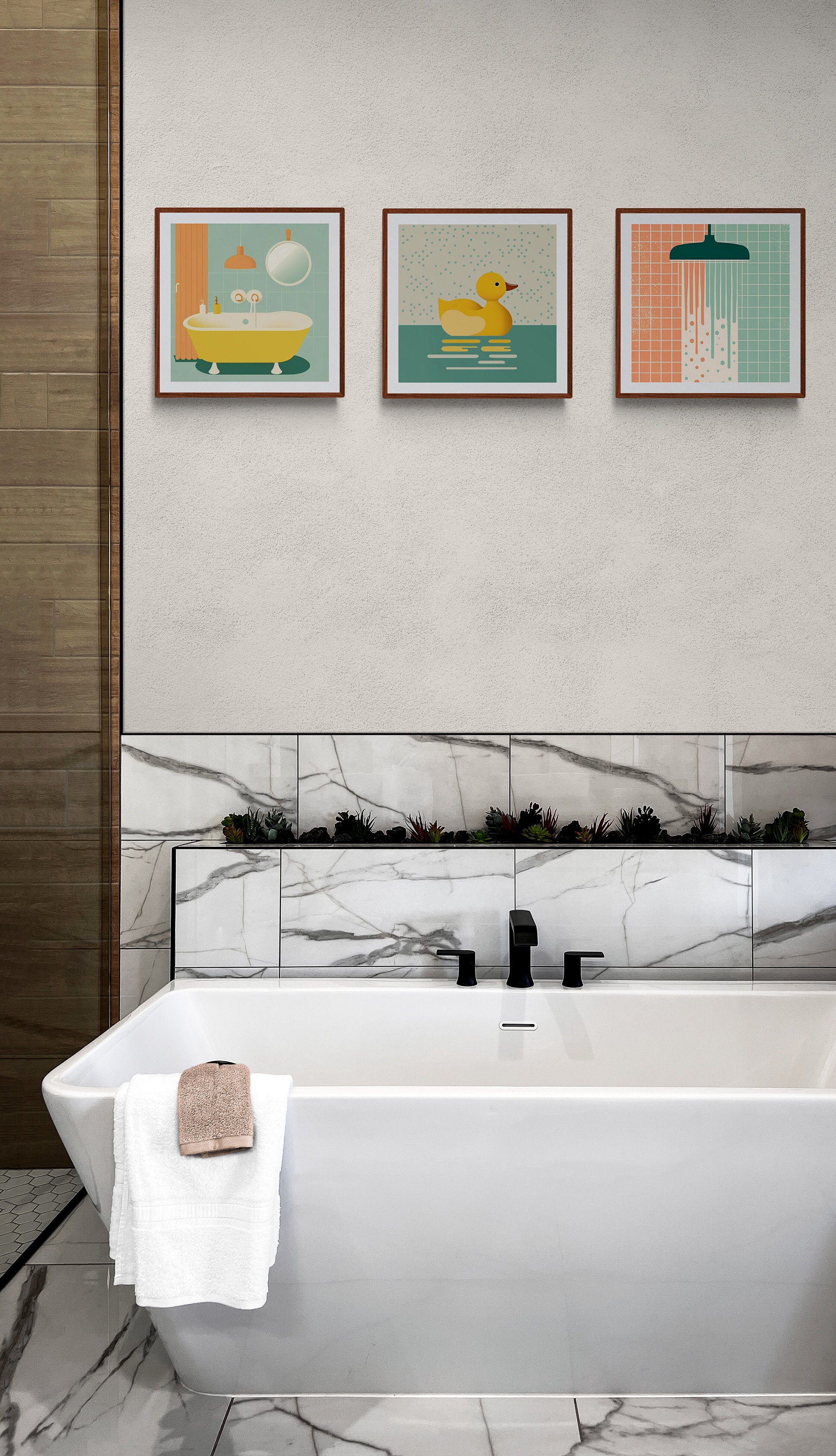 Set of 3 Bathroom Prints Bathroom Wall Decor Instant Download Wall Art ...