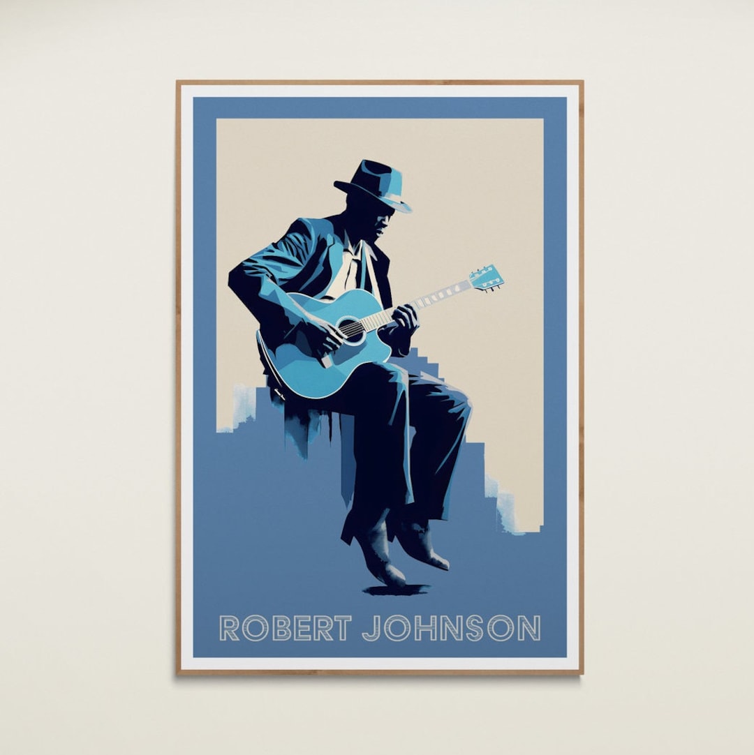 Robert Johnson Art Print Vintage Blues Instant Download Blues Singer ...