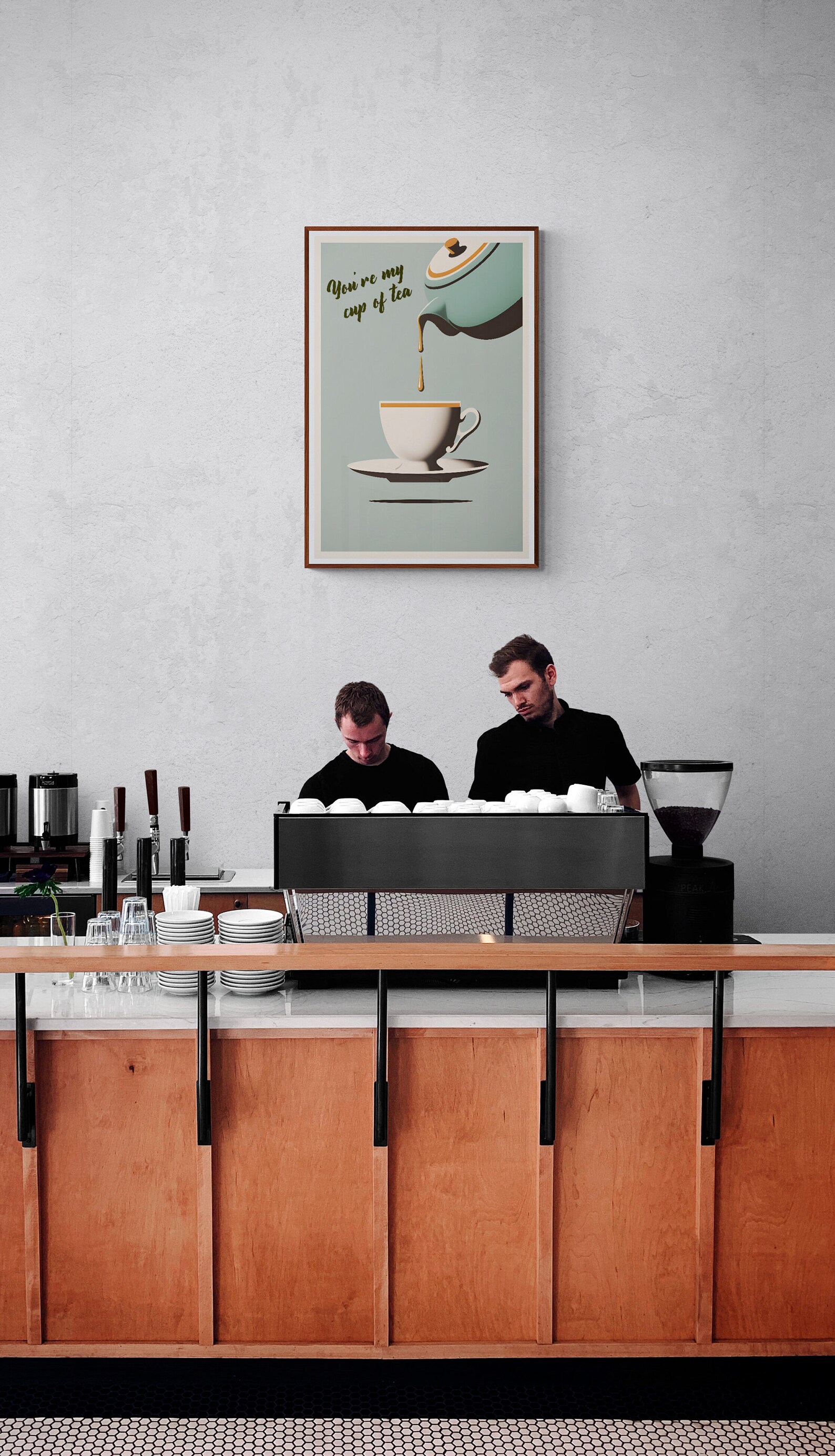 Tea Poster Mid-century Home Decor Tea Shop Print Retro - Etsy