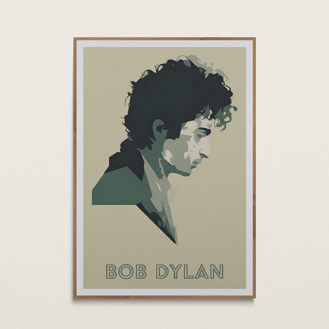 Bob Dylan Print Music Wall Art Rock Singer Folk Singer Bob Dylan Poster ...