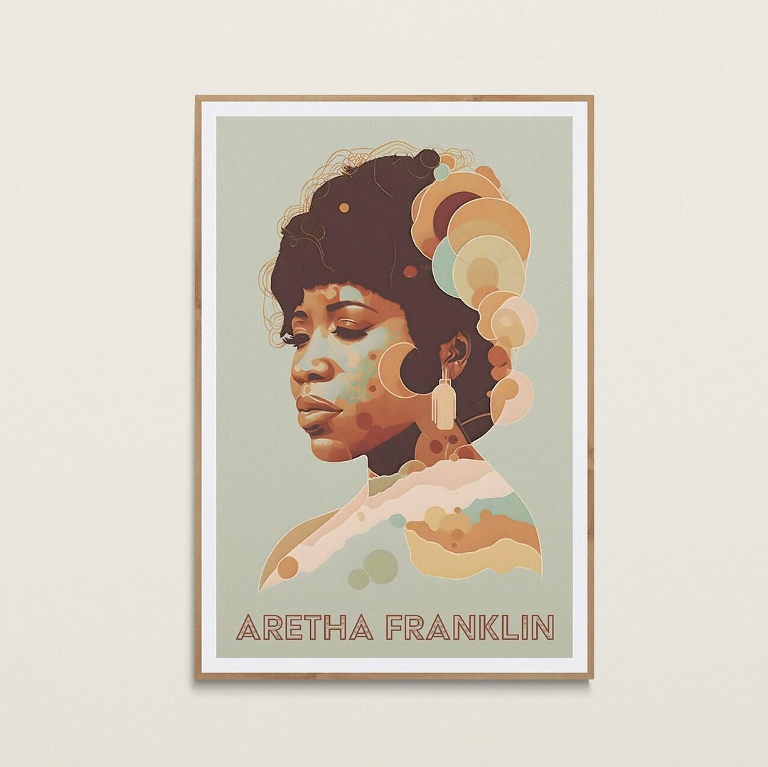Aretha Franklin Art Print Instant Download the Queen of Soul Aretha ...