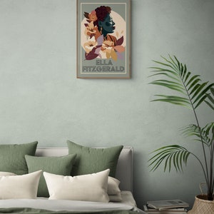 Ella Fitzgerald Art Print Vintage Wall Art Jazz Singer Print Retro ...