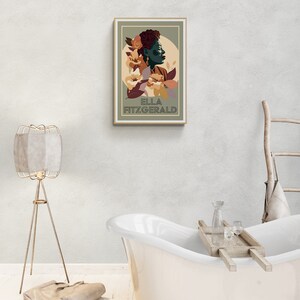 Ella Fitzgerald Art Print Vintage Wall Art Jazz Singer Print Retro ...