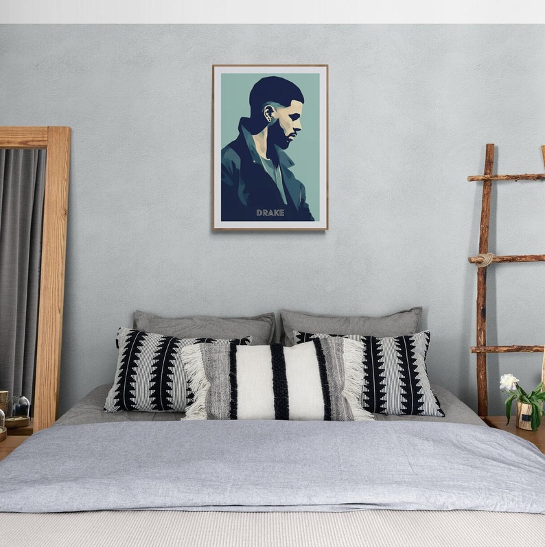 Drake Digital Print Pop Wall Art Drake Poster Pop-rap Music Wall Art ...