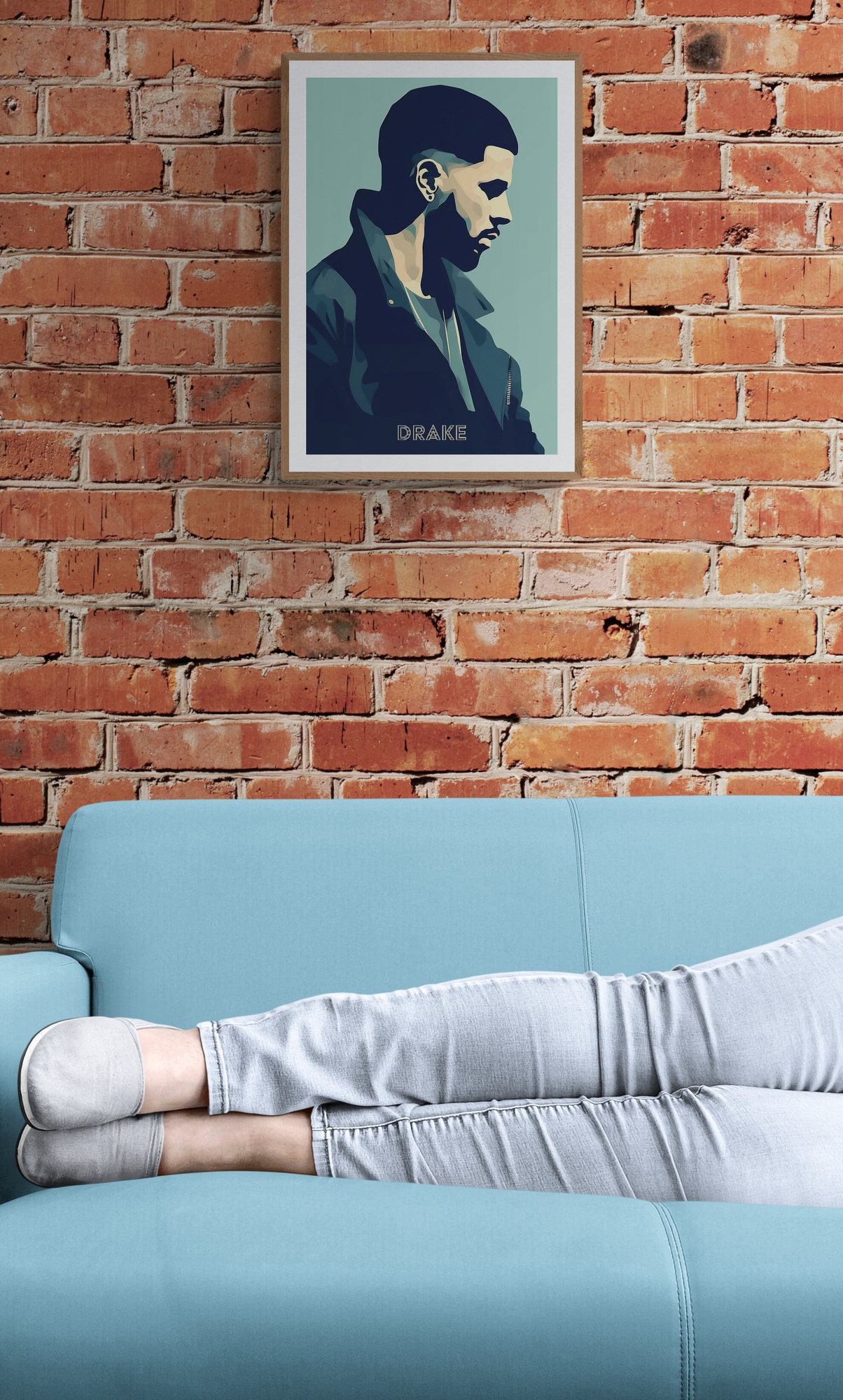 Drake Digital Print Pop Wall Art Drake Poster Pop-rap Music Wall Art ...