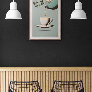 Tea Poster Mid-century Home Decor Tea Shop Print Retro - Etsy