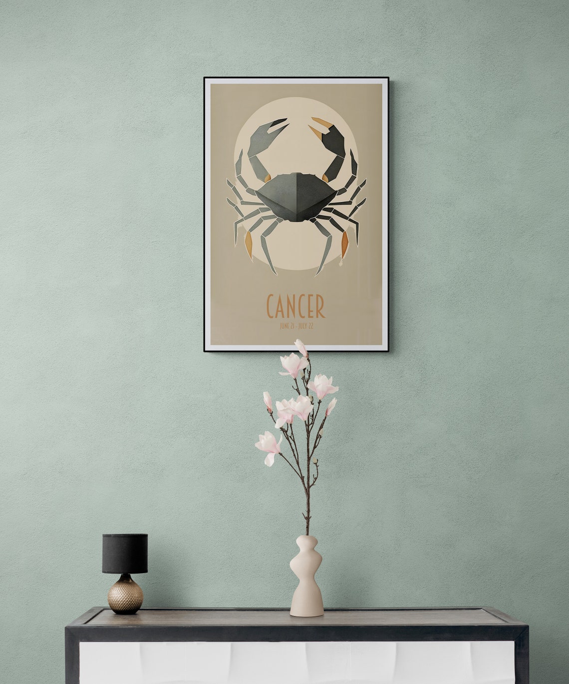 Cancer Zodiac Poster Star Sign Gift Cancer Digital Print Zodiac Wall ...