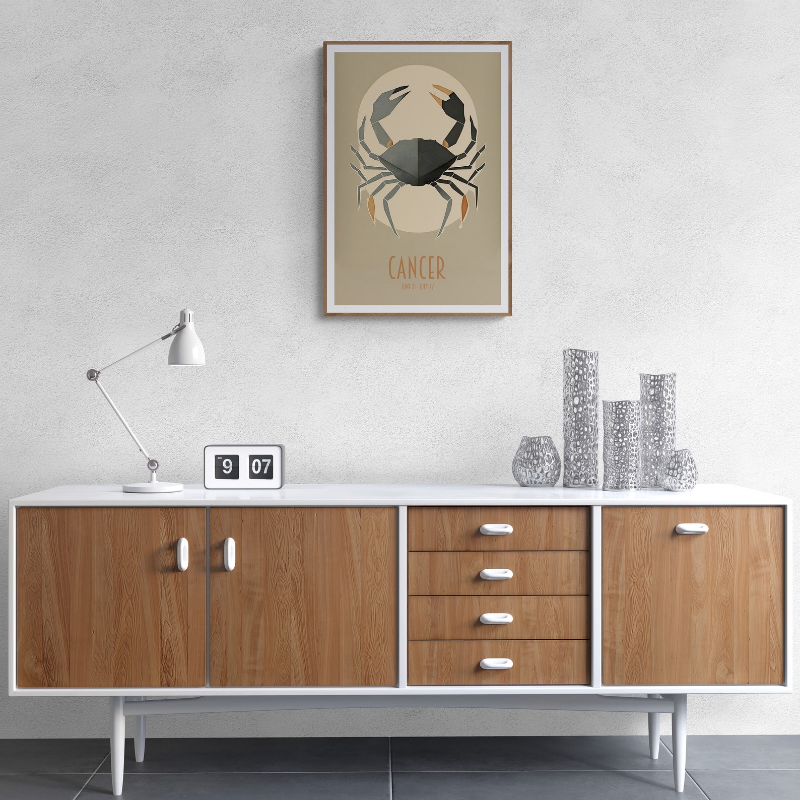 Cancer Zodiac Poster Star Sign Gift Cancer Digital Print Zodiac Wall ...