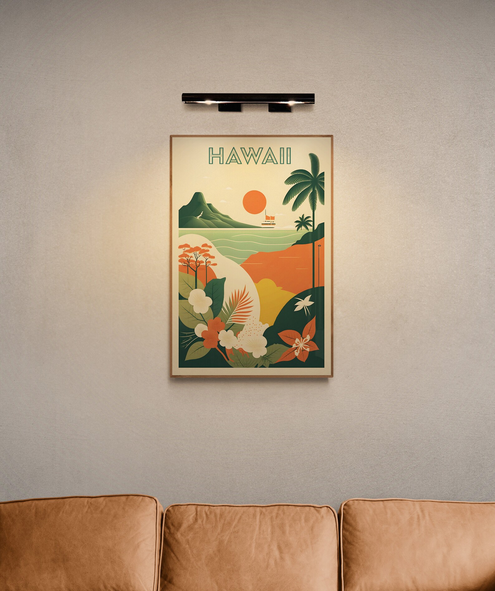 Hawaii Digital Print Vintage Wall Art Hawaii Wall Art Retro Wall Art ...