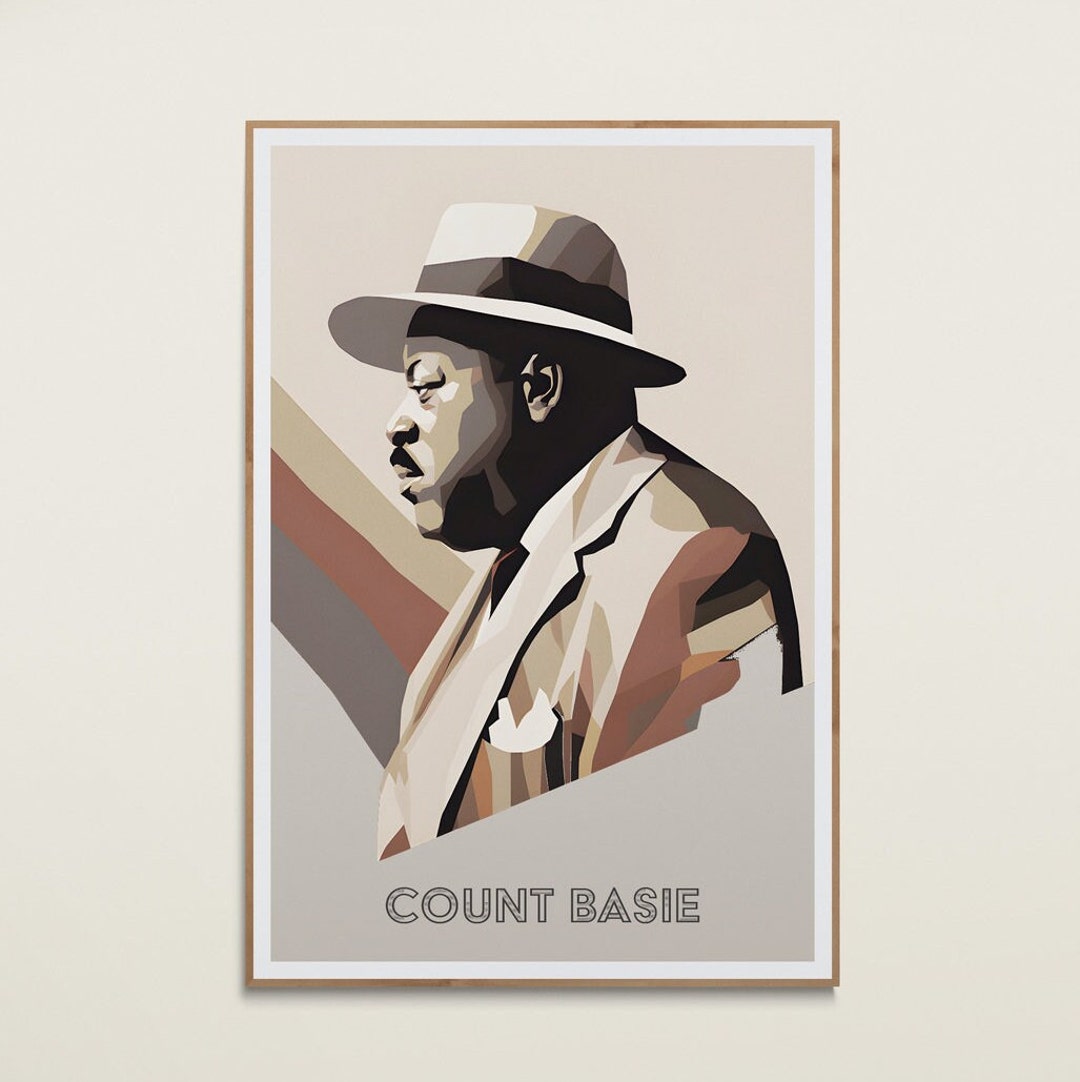 Count Basie Art Print Jazz Wall Decor Jazz Composer Count Basie Poster ...