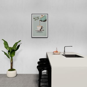 Tea Poster Mid-century Home Decor Tea Shop Print Retro Wall Art ...