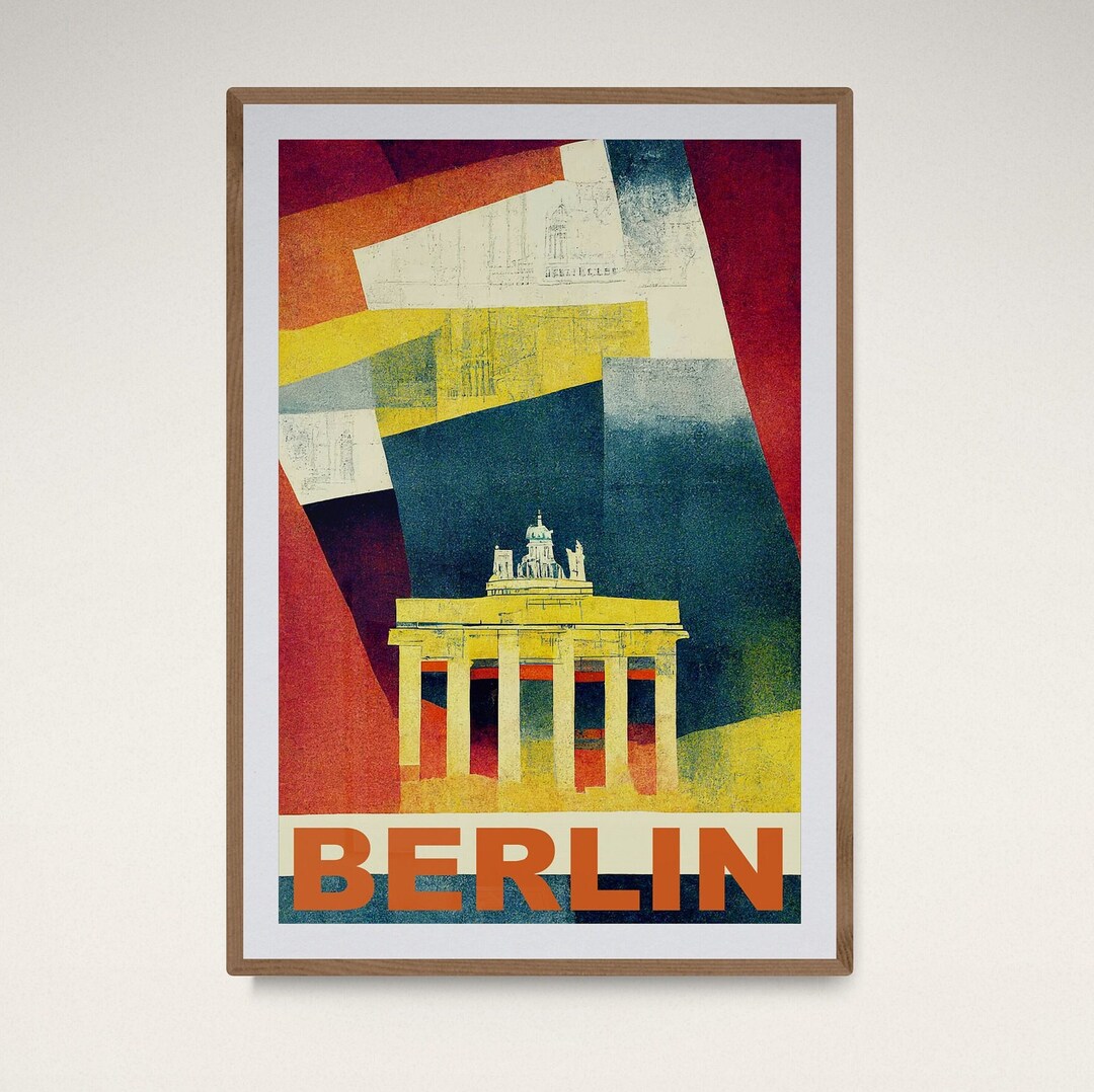 Berlin Print Vintage Wall Art Berlin Wall Art Retro Wall Art Berlin ...