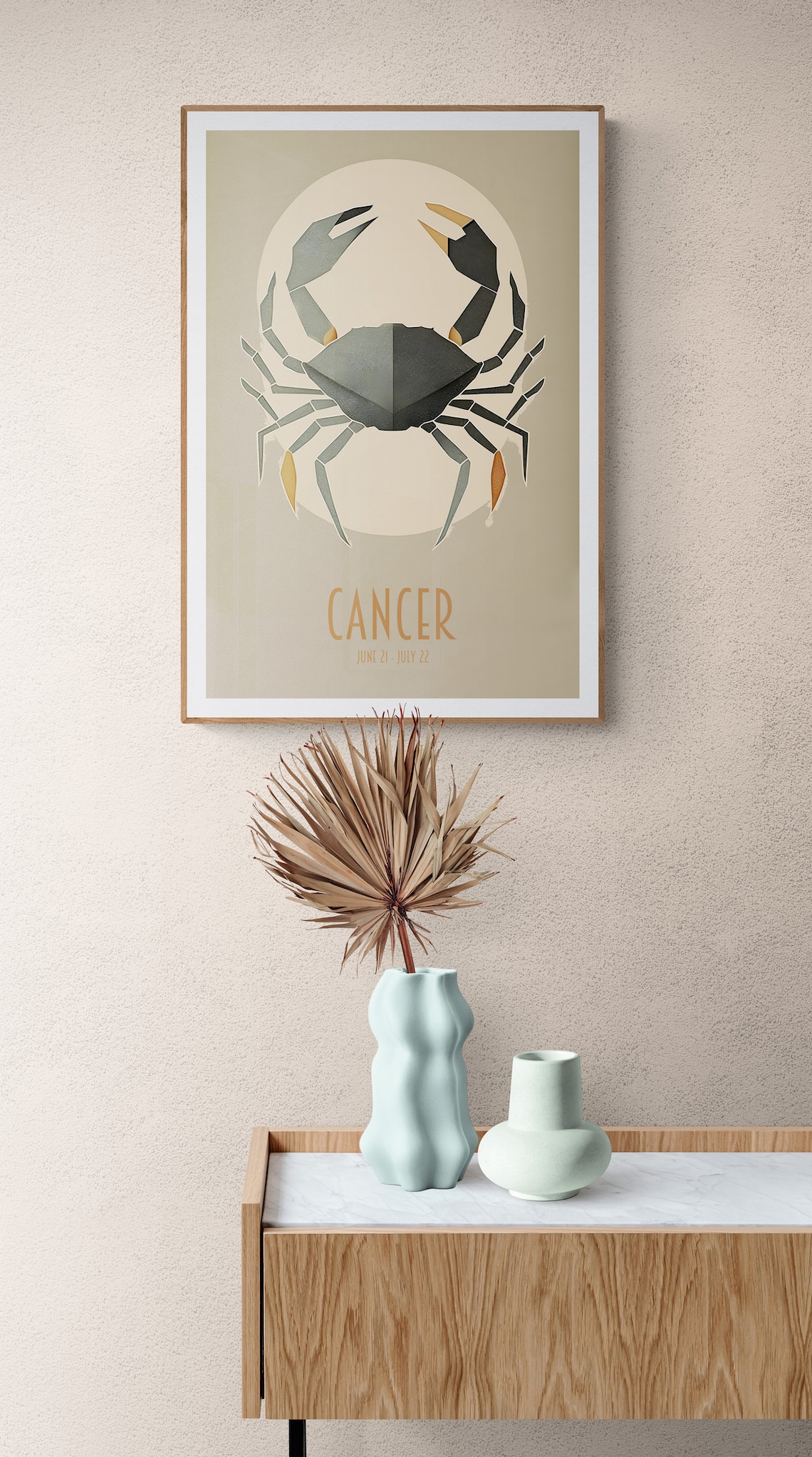 Cancer Zodiac Poster Star Sign Gift Cancer Digital Print Zodiac Wall ...