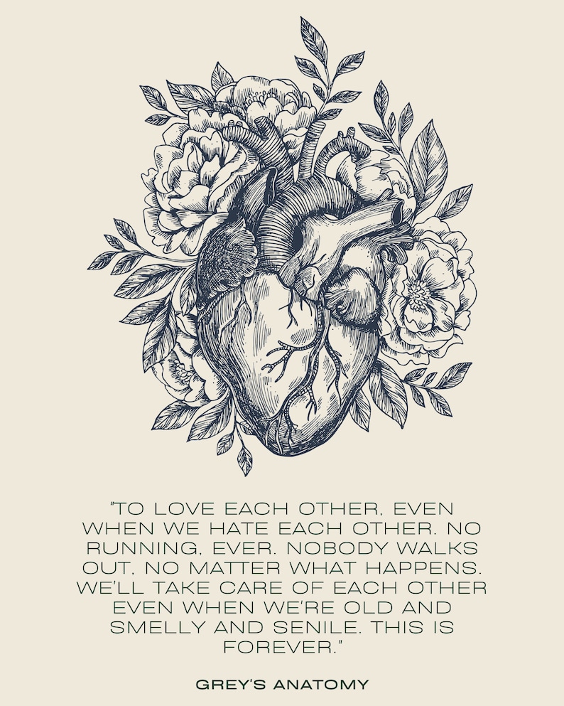 Greys Anatomy Quotes A4 Digital Print | Greys Wall Art | Meredith Grey ...