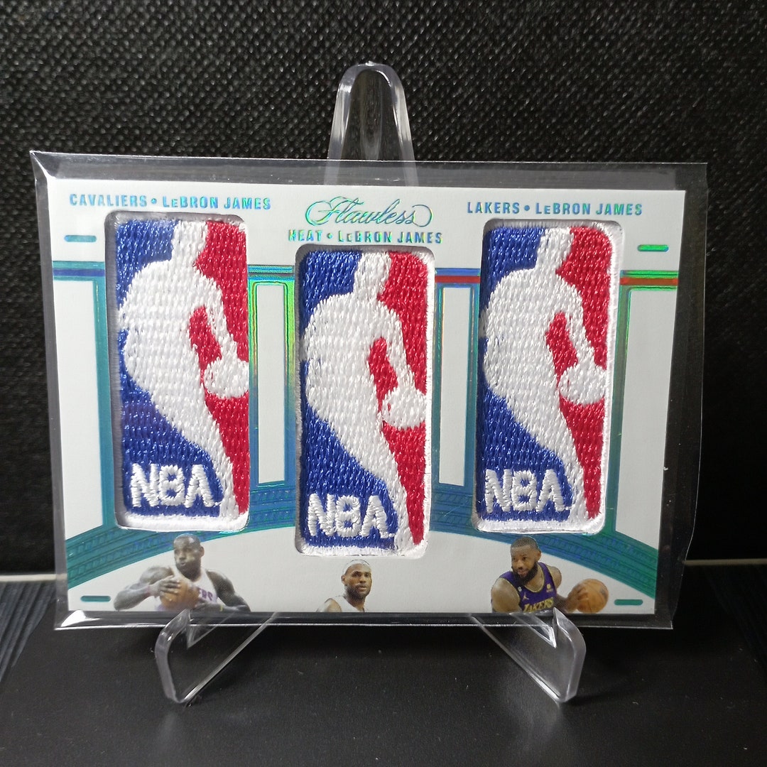 2020-21 Custom Basketball Card Panini Flawless Triple Logoman 3LG-LBJ ...