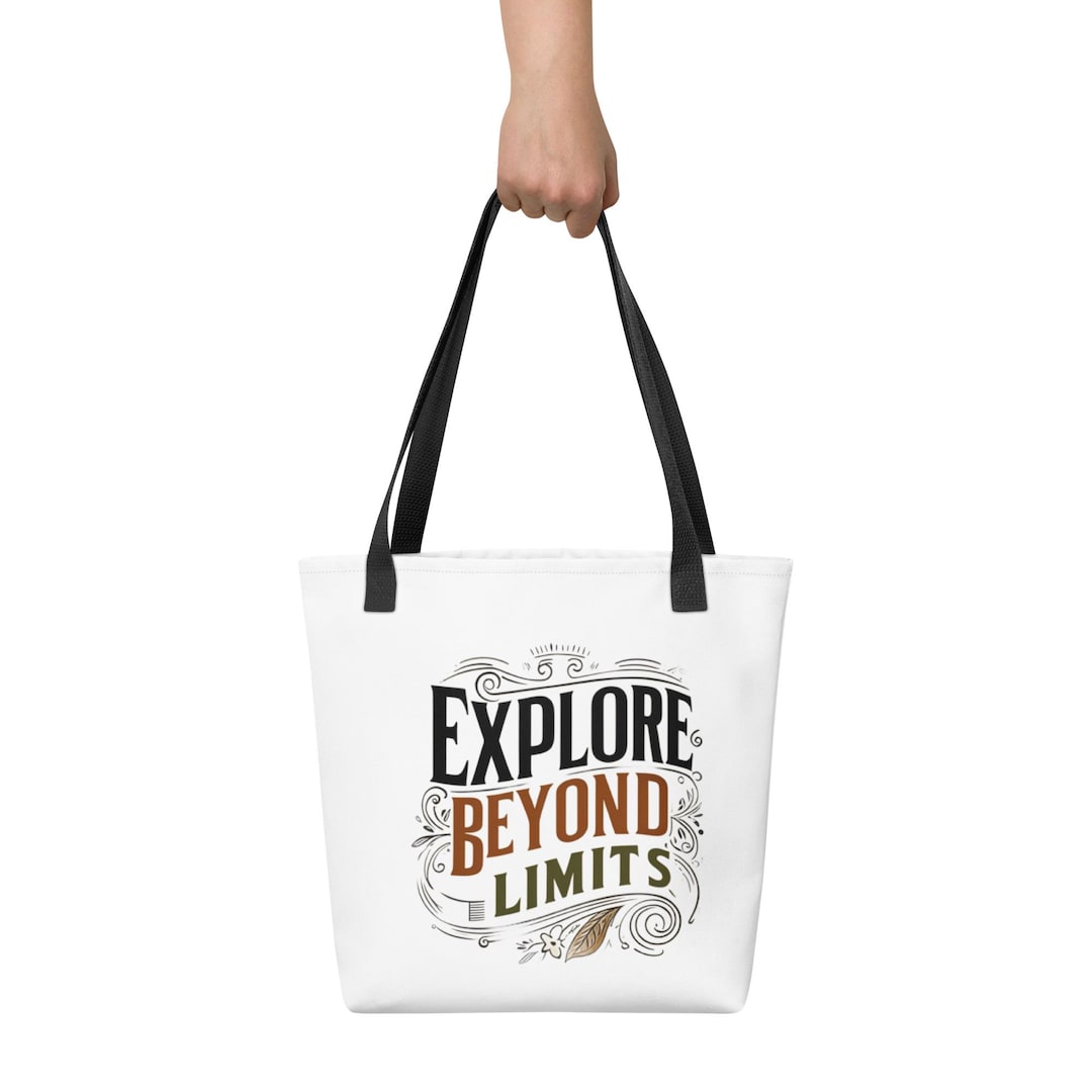 Explore Beyond Limits Tote Bag Spacious and Eco-friendly - Etsy