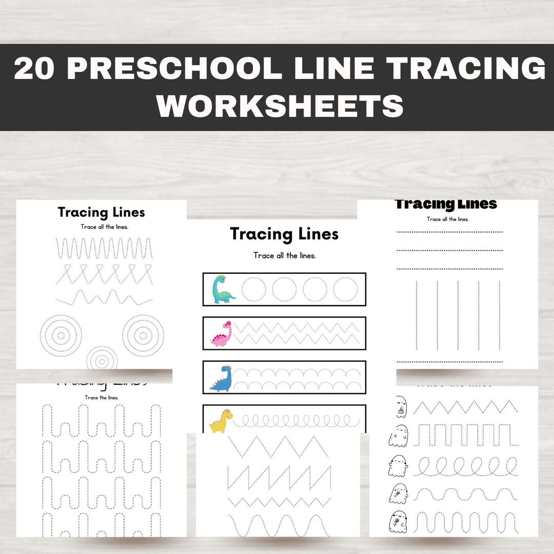 Preschool Line Tracing Worksheets, Lines Trace Pages Printable ...