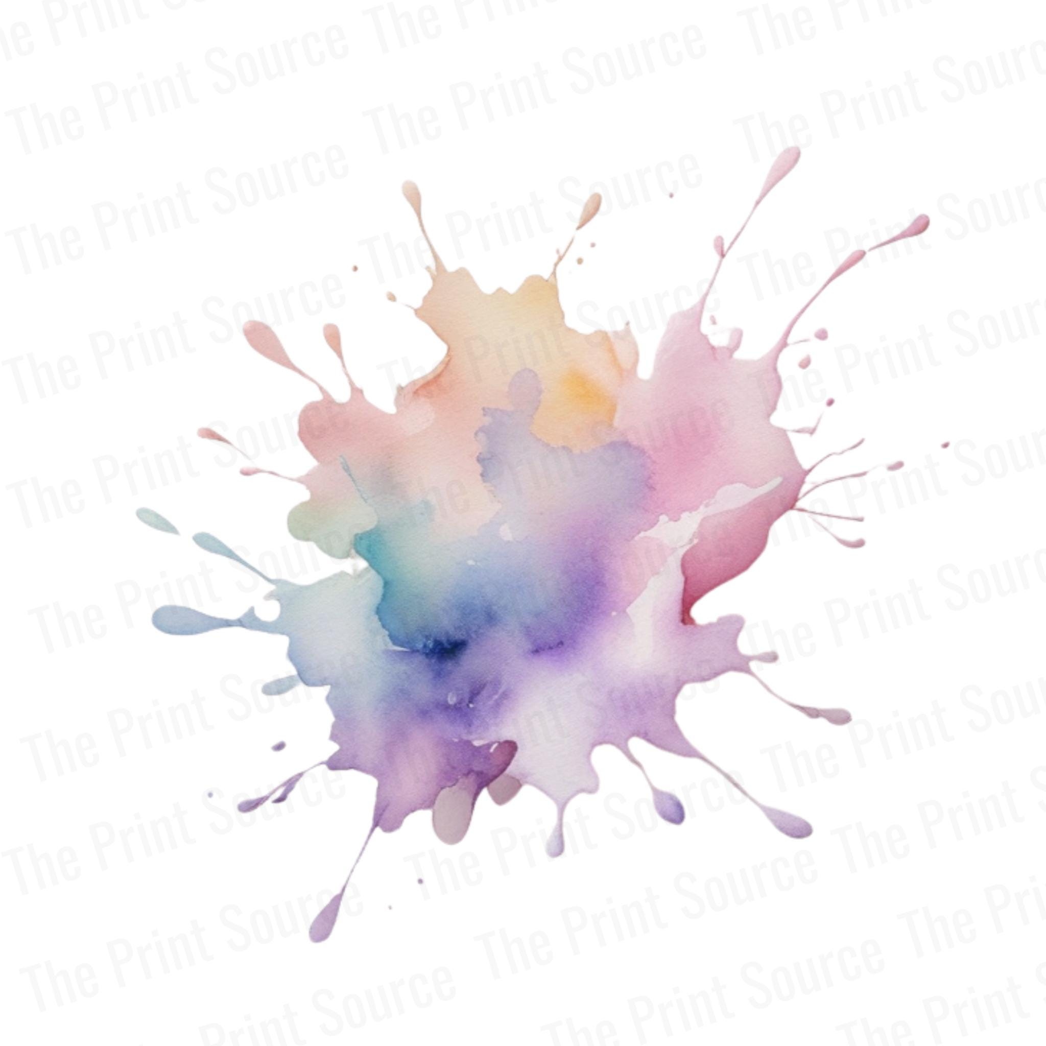 Watercolor Colorful Paint Splatter PNG, Abstract Artistic Clipart ...