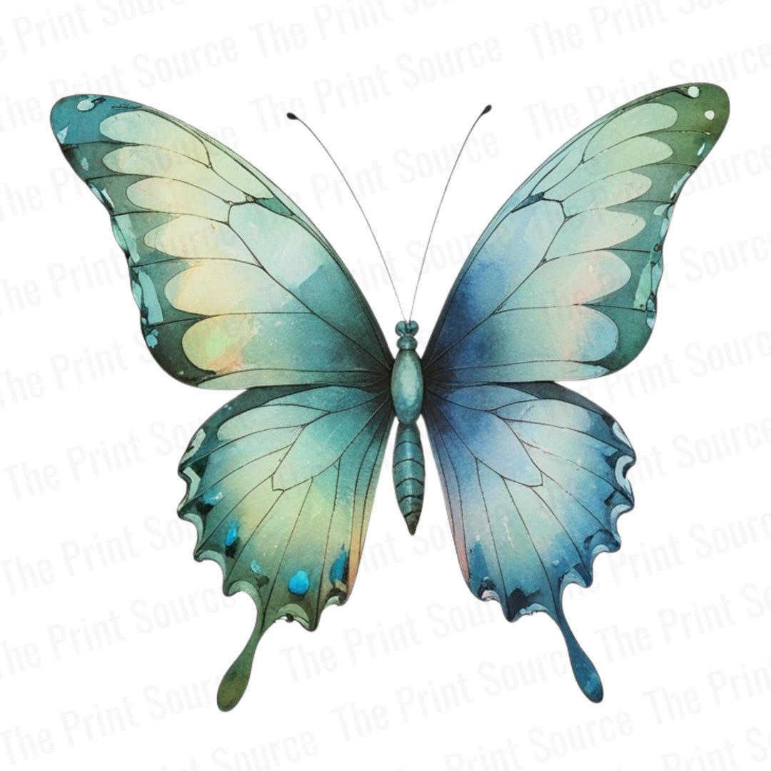 Blue Butterfly Watercolor PNG | Elegant Butterfly Clipart for DIY ...