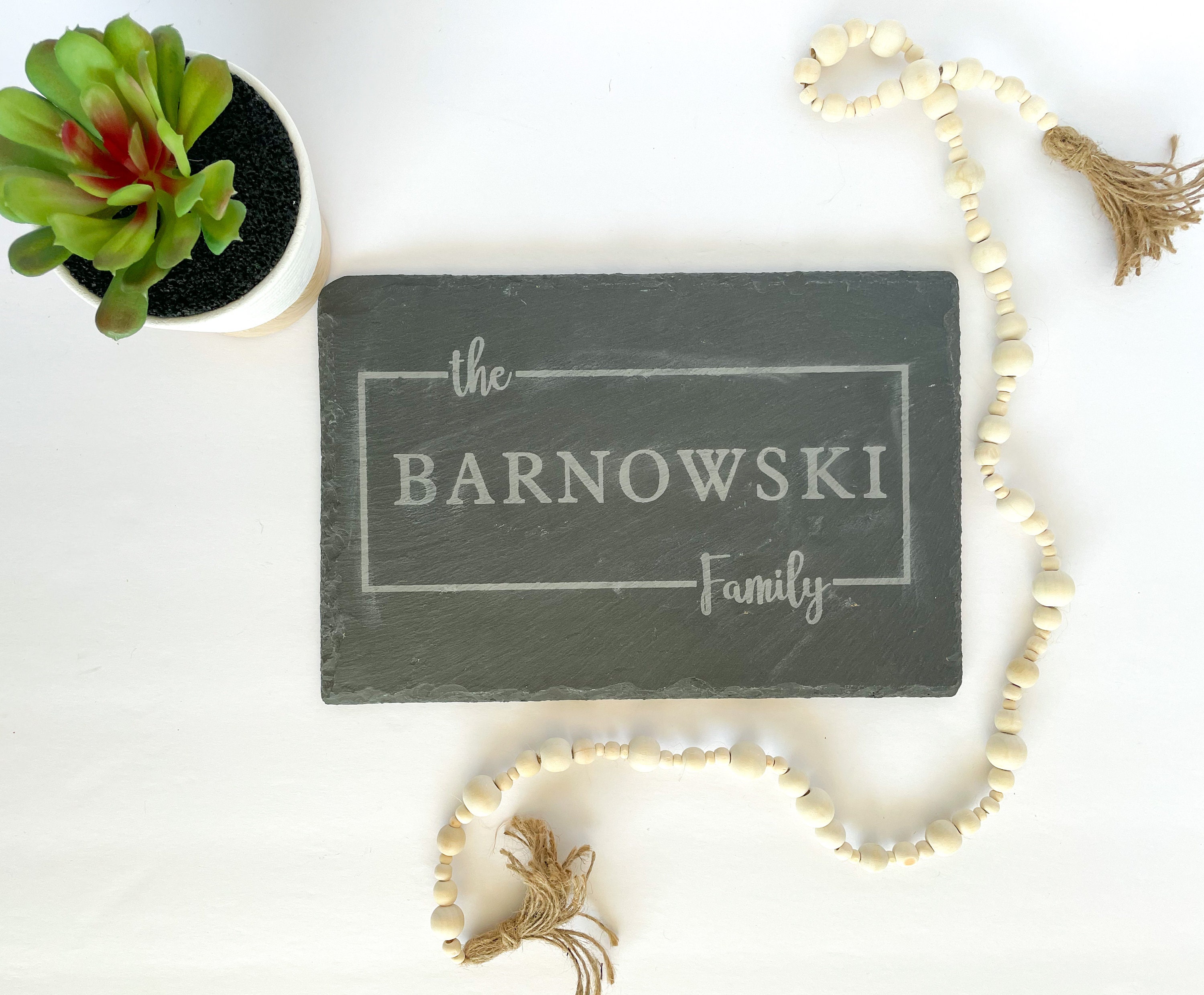 8x12 Inch Etched Slate Charcuterie Board - Customizable Handcrafted ...