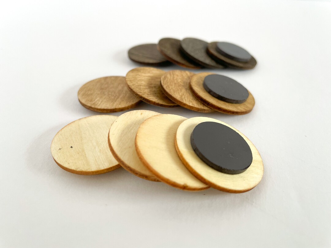1.18" (30 Mm) Round Wooden Magnets; Natural and Eco-friendly Wooden ...