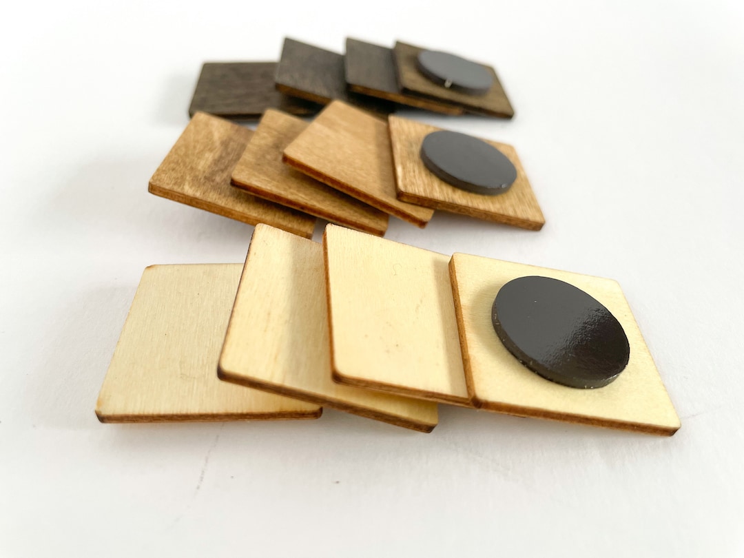 1.18" (30 Mm) Square Wood Magnets; Natural and Eco-friendly Wooden ...