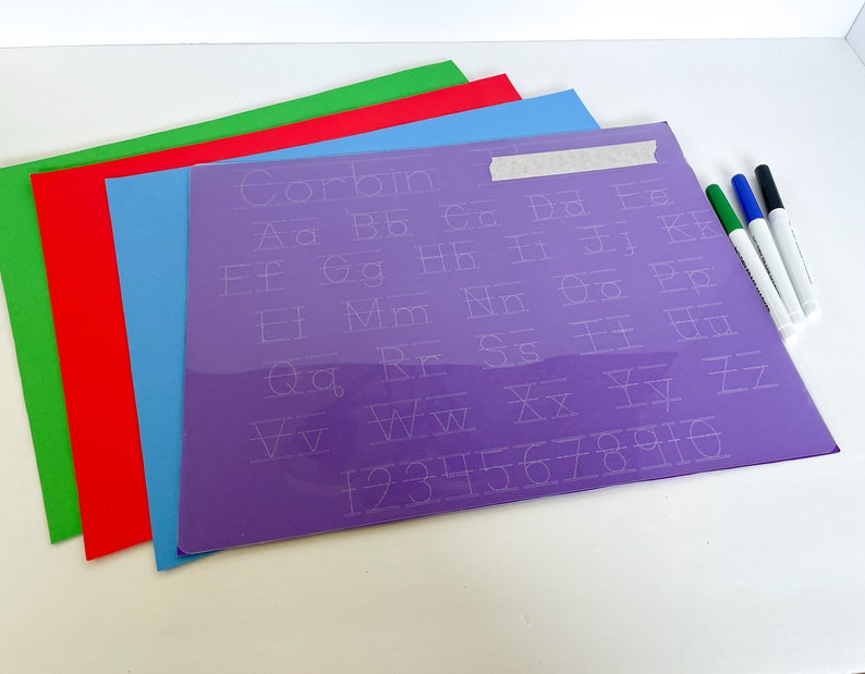 Customizable Alphabet Tracing Mat for Kids - Etsy