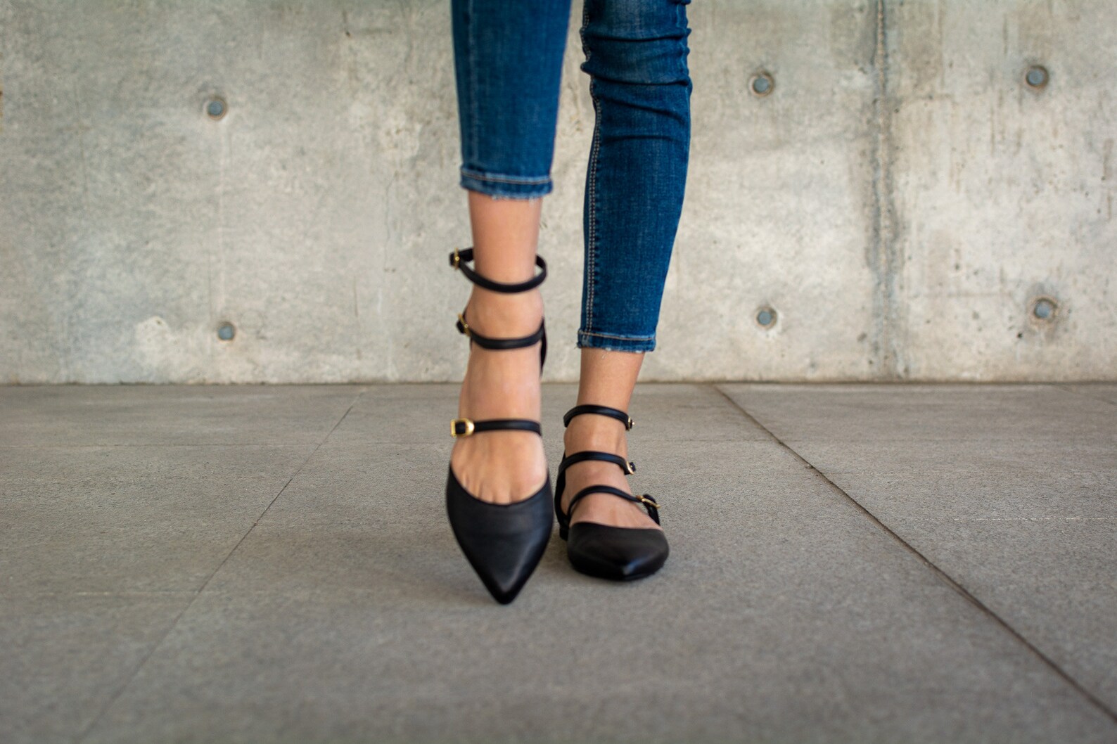 Black Leather Ballet Flat handcrafted Premium Women Shoes - Etsy