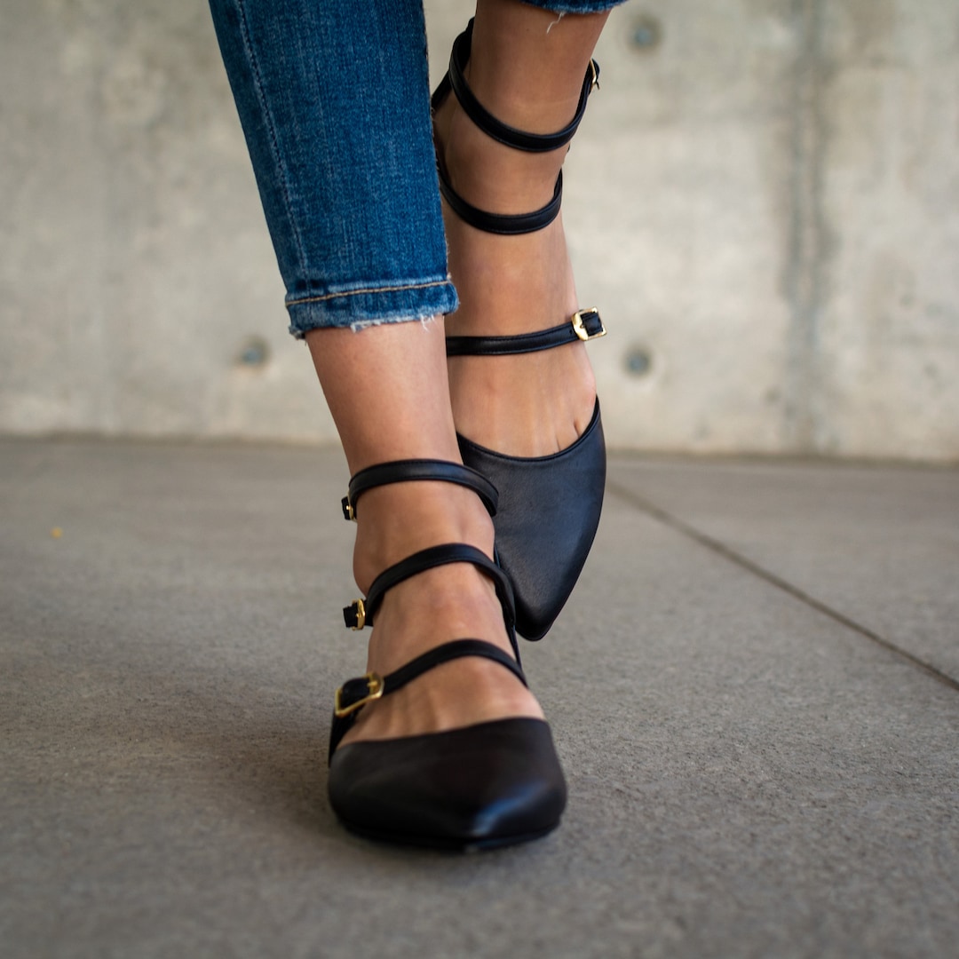 Black Leather Ballet Flat ,handcrafted , Premium , Women Shoes - Etsy