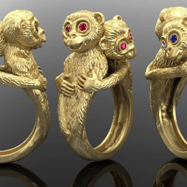 Monkey Ring - Etsy