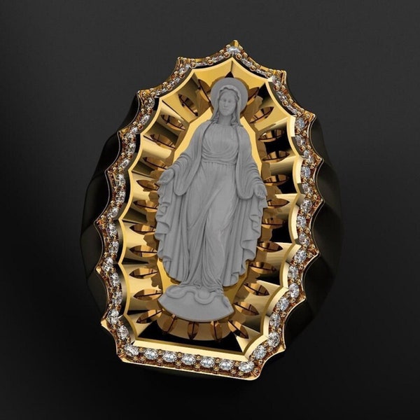 Virgin Mary Ring - Etsy