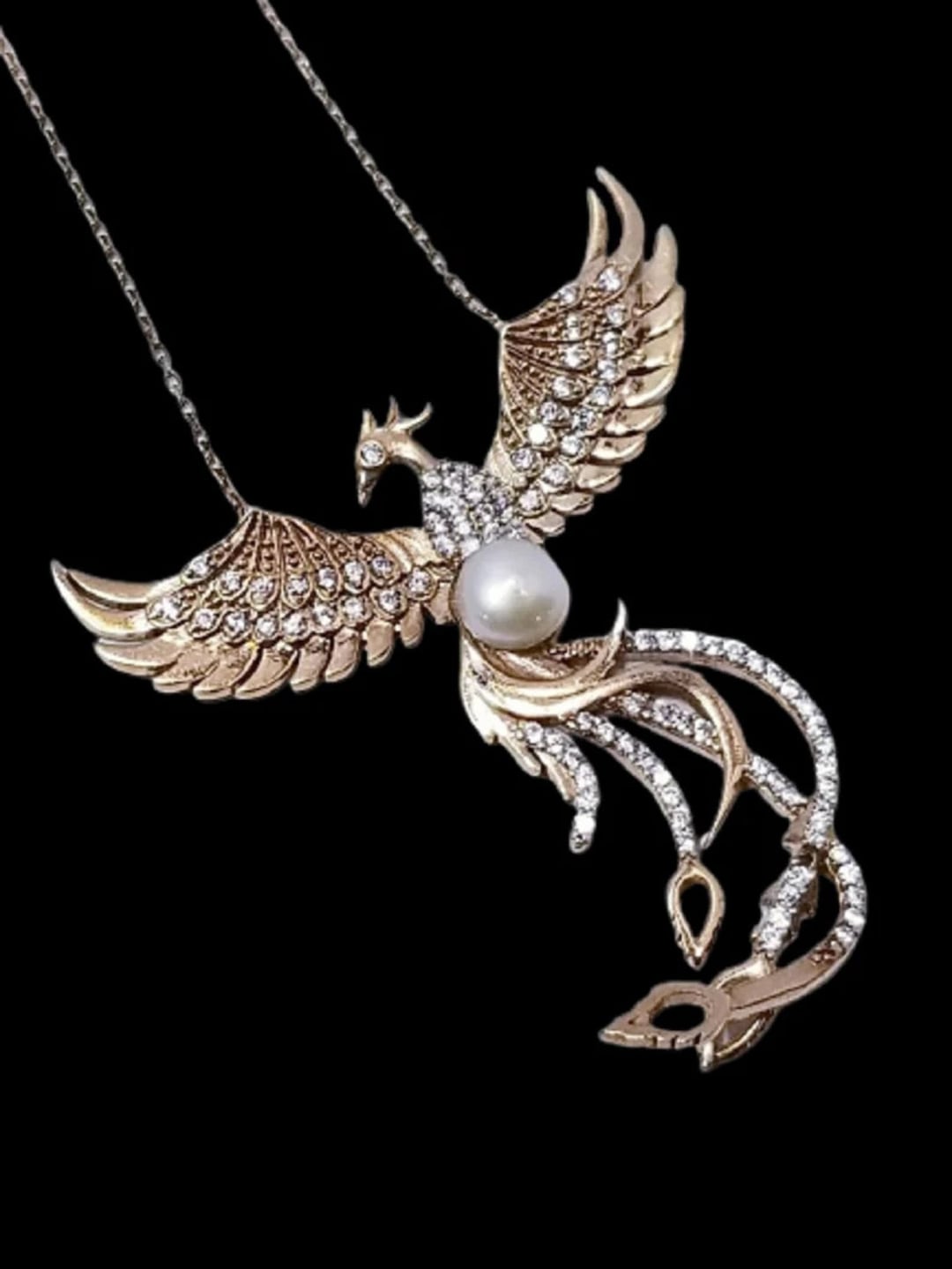 Phoenix Necklace 14K Gold Plated Phoenix Bird Necklace - Etsy