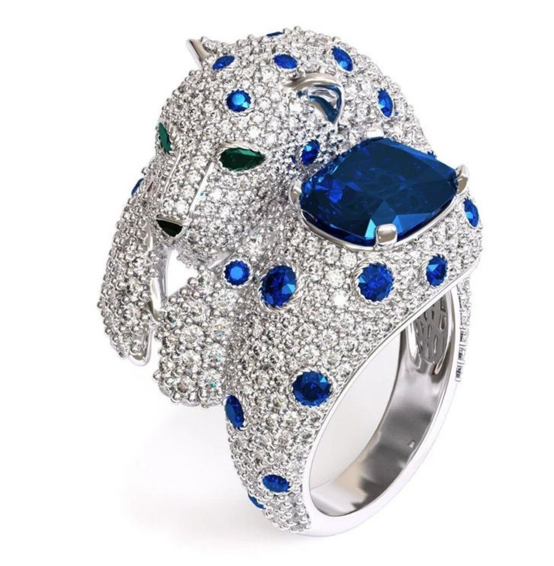 18K Yellow Gold Ring Panther Ring Jaguar Ring Tiger Ring - Etsy