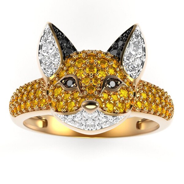Gold Fox Ring - Etsy